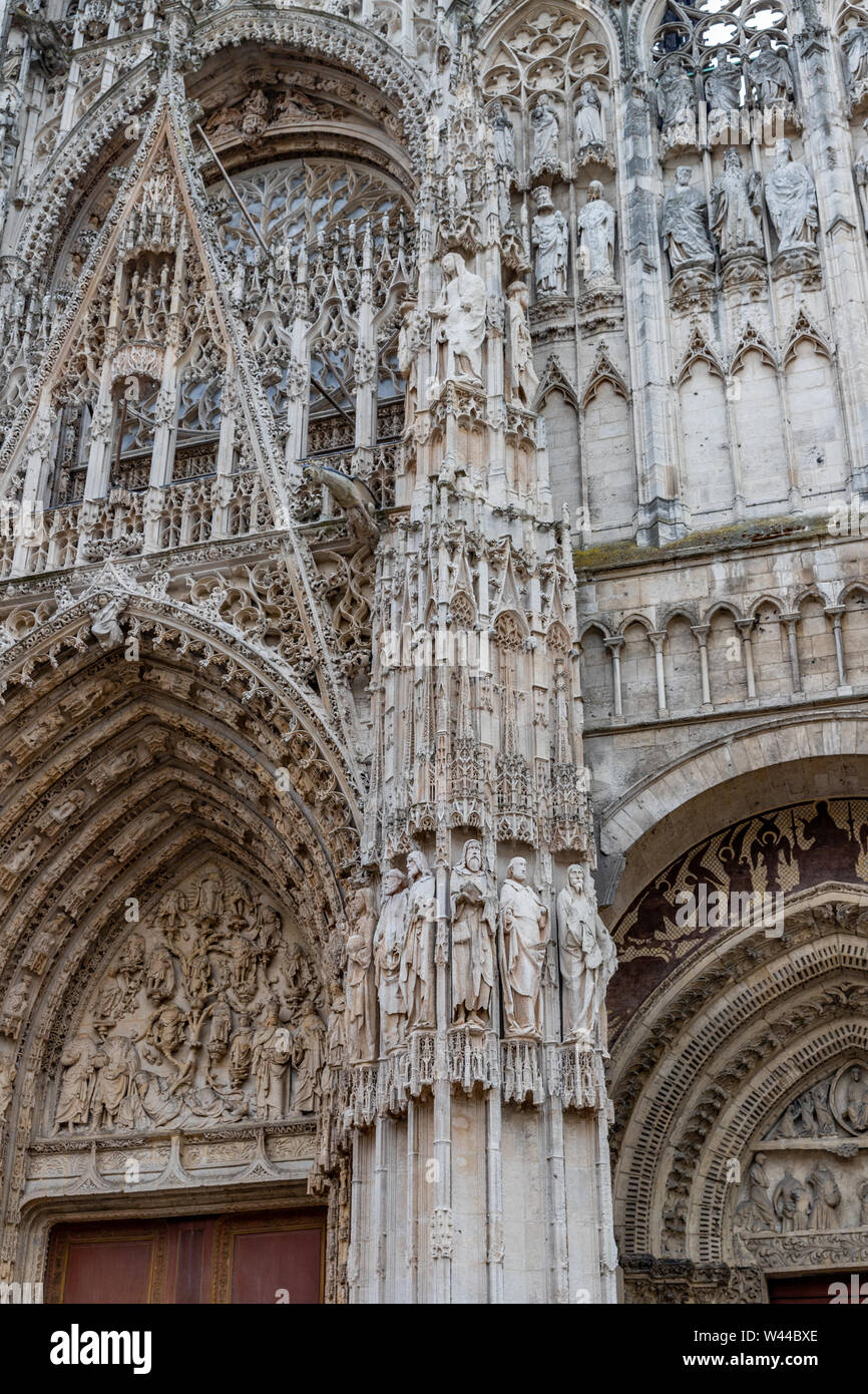 4th century Cathedral of Nôtre-dame de Rouen in Rouen, Normandy, France ...