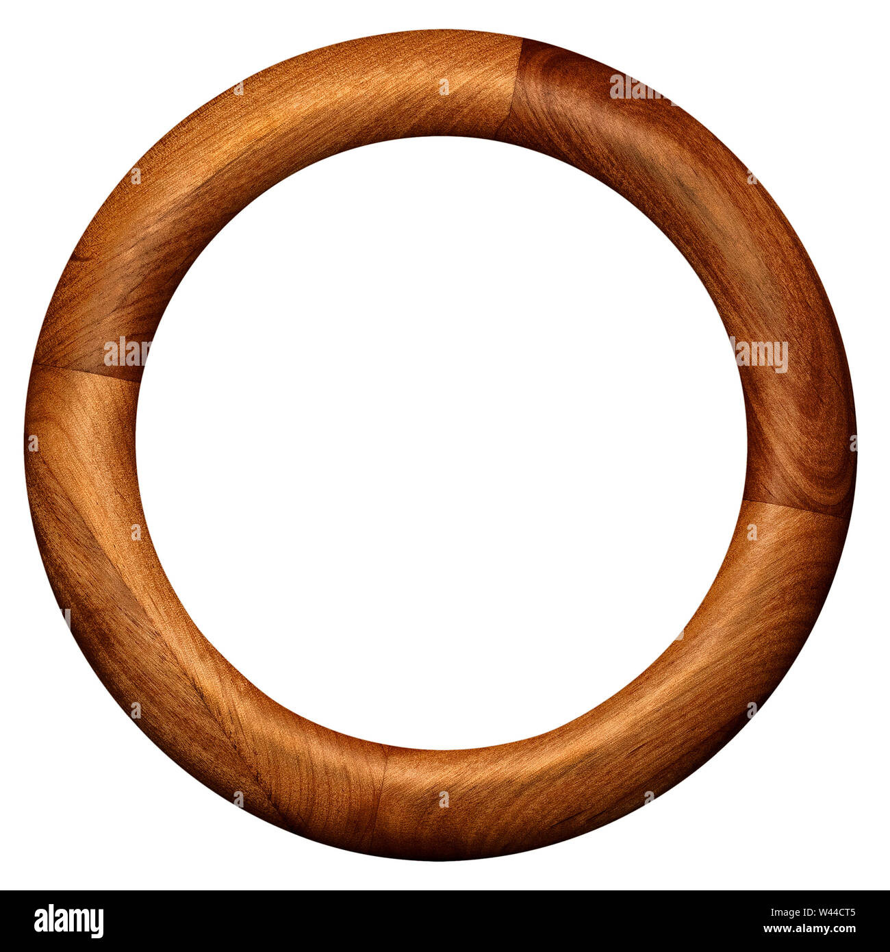 Contemporary Modern Wooden Circular Frame Isolated on White Stock Photo ...