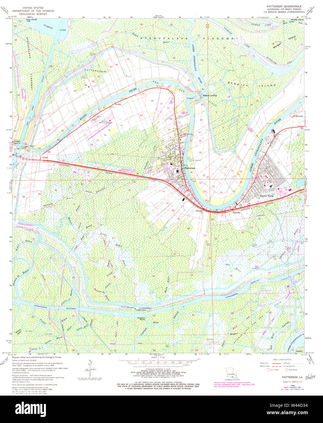 Patterson louisiana map hi-res stock photography and images - Alamy