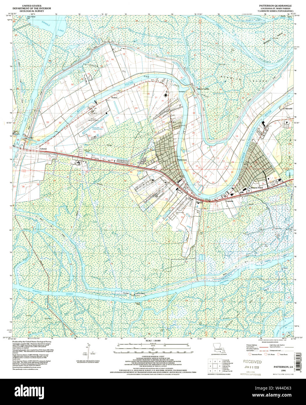 Patterson louisiana map Cut Out Stock Images & Pictures - Alamy