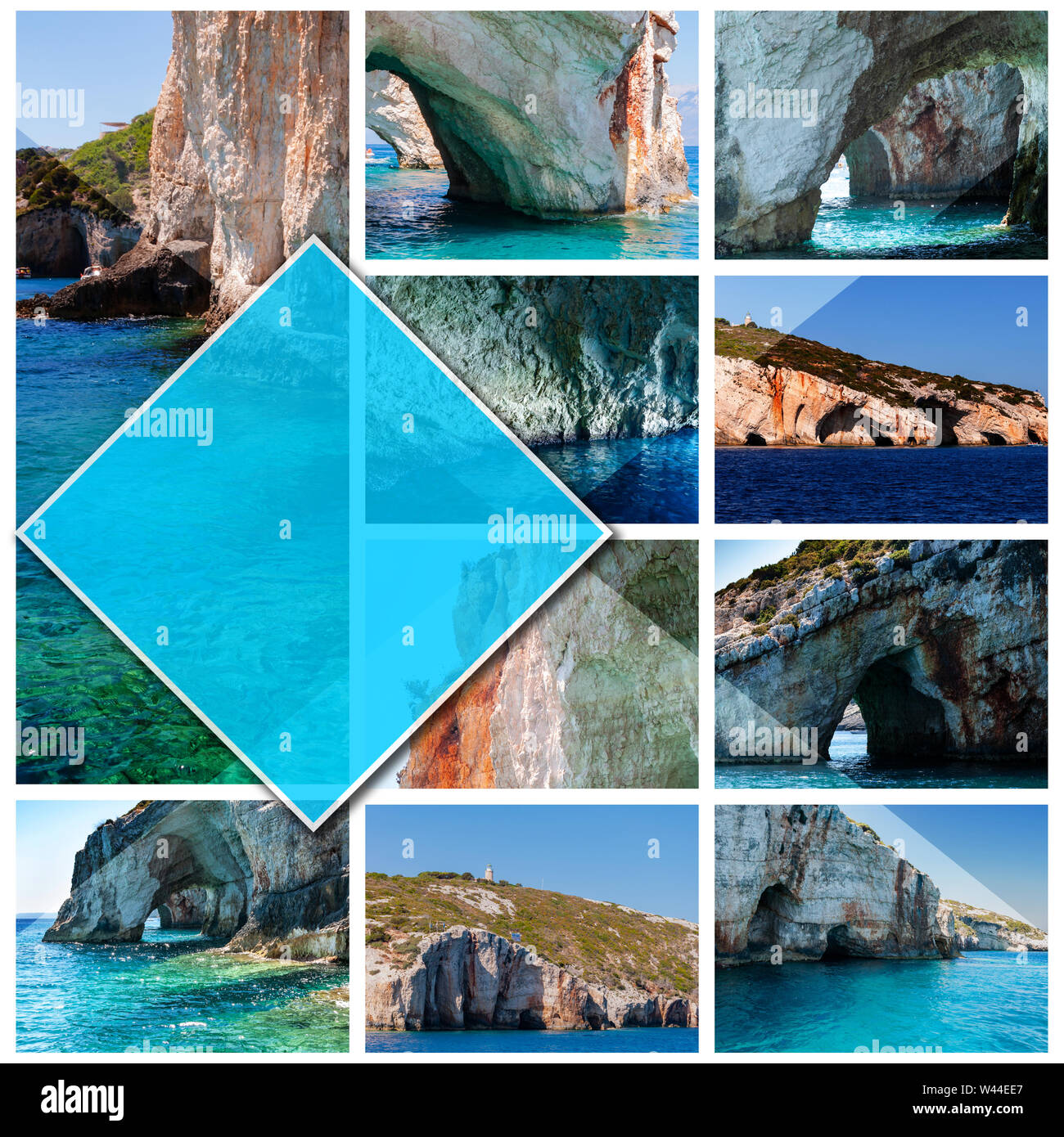 Scenic mediterranean sea view Cut Out Stock Images & Pictures - Alamy