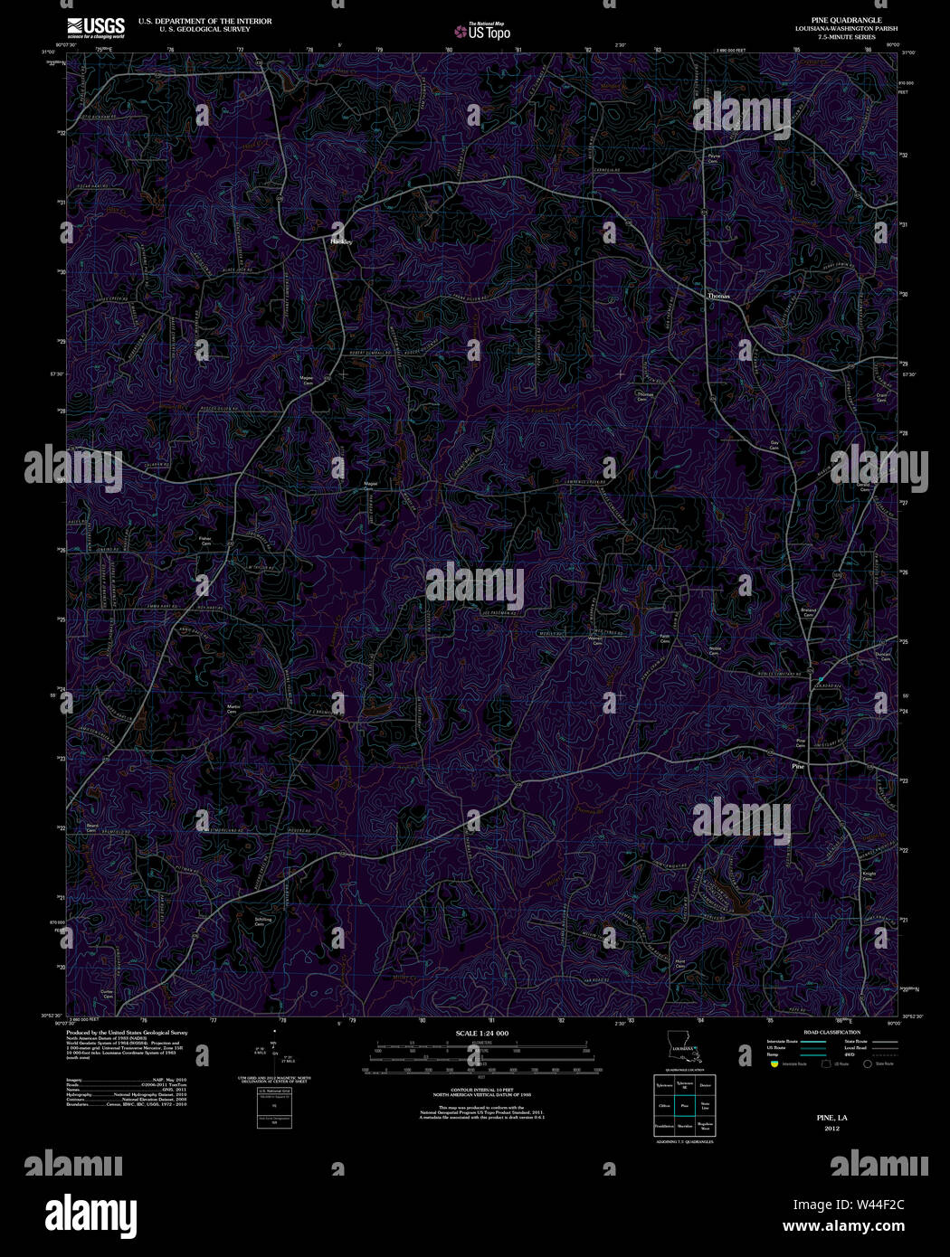 Map of la pine hi-res stock photography and images - Alamy