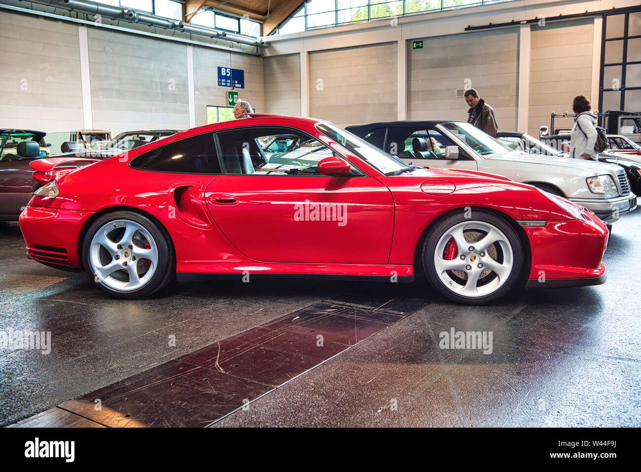 FRIEDRICHSHAFEN - MAY 2019: red PORSCHE 911 996 TURBO coupe 2000 at ...