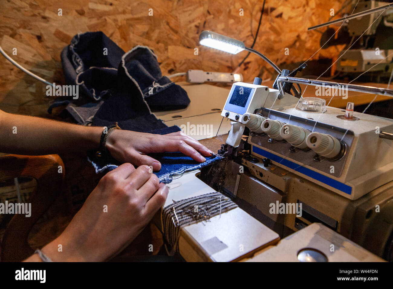 Overlocking sewing hi-res stock photography and images - Alamy