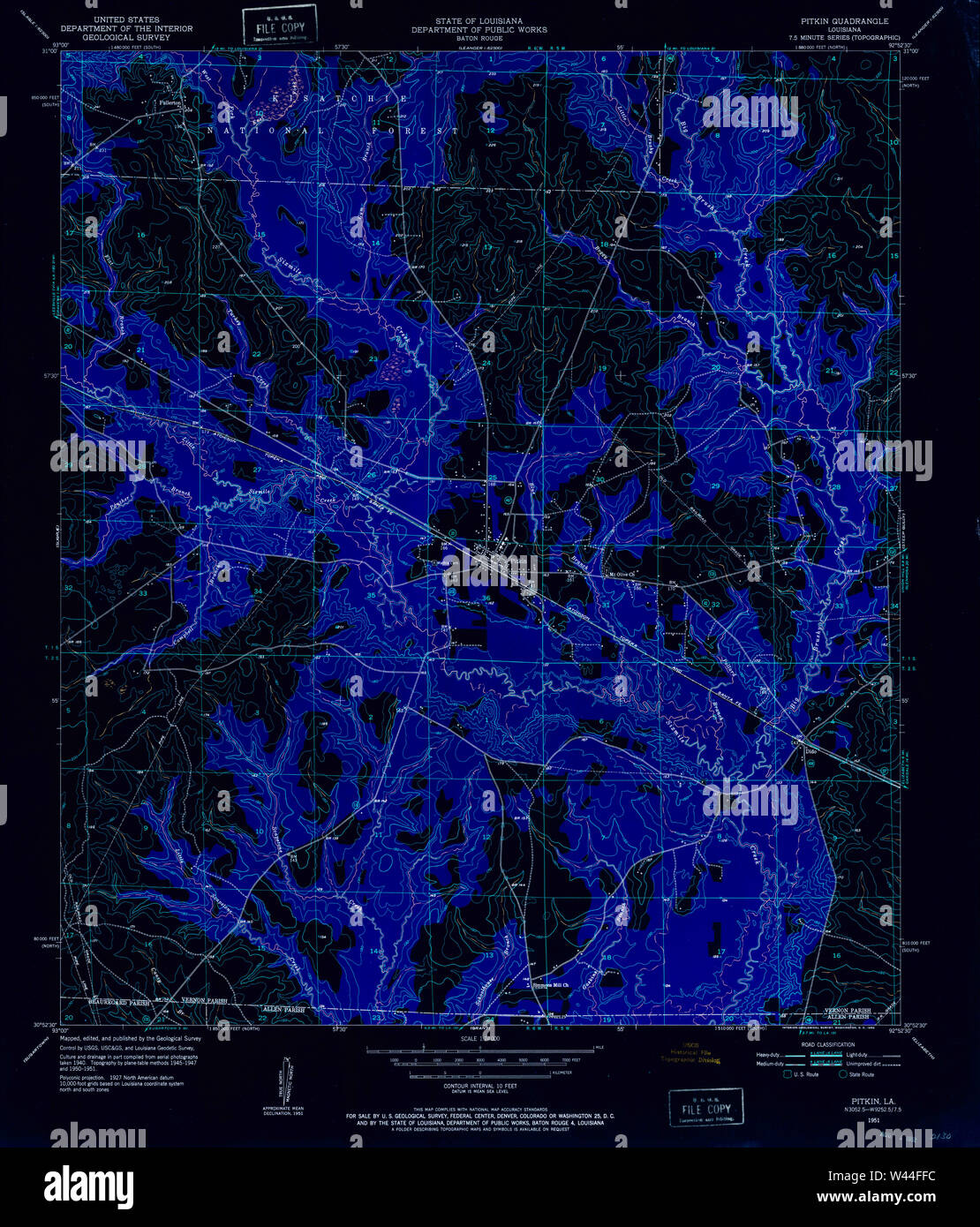 Map of pitkin louisiana hi-res stock photography and images - Alamy