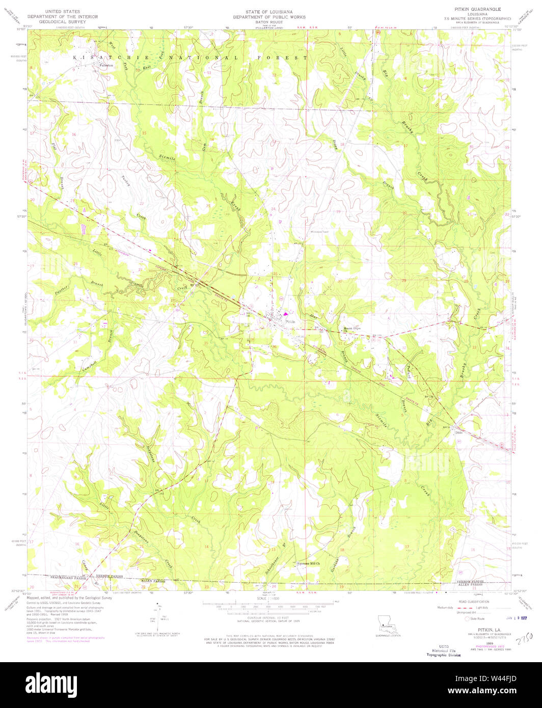 Map of pitkin louisiana hi-res stock photography and images - Alamy