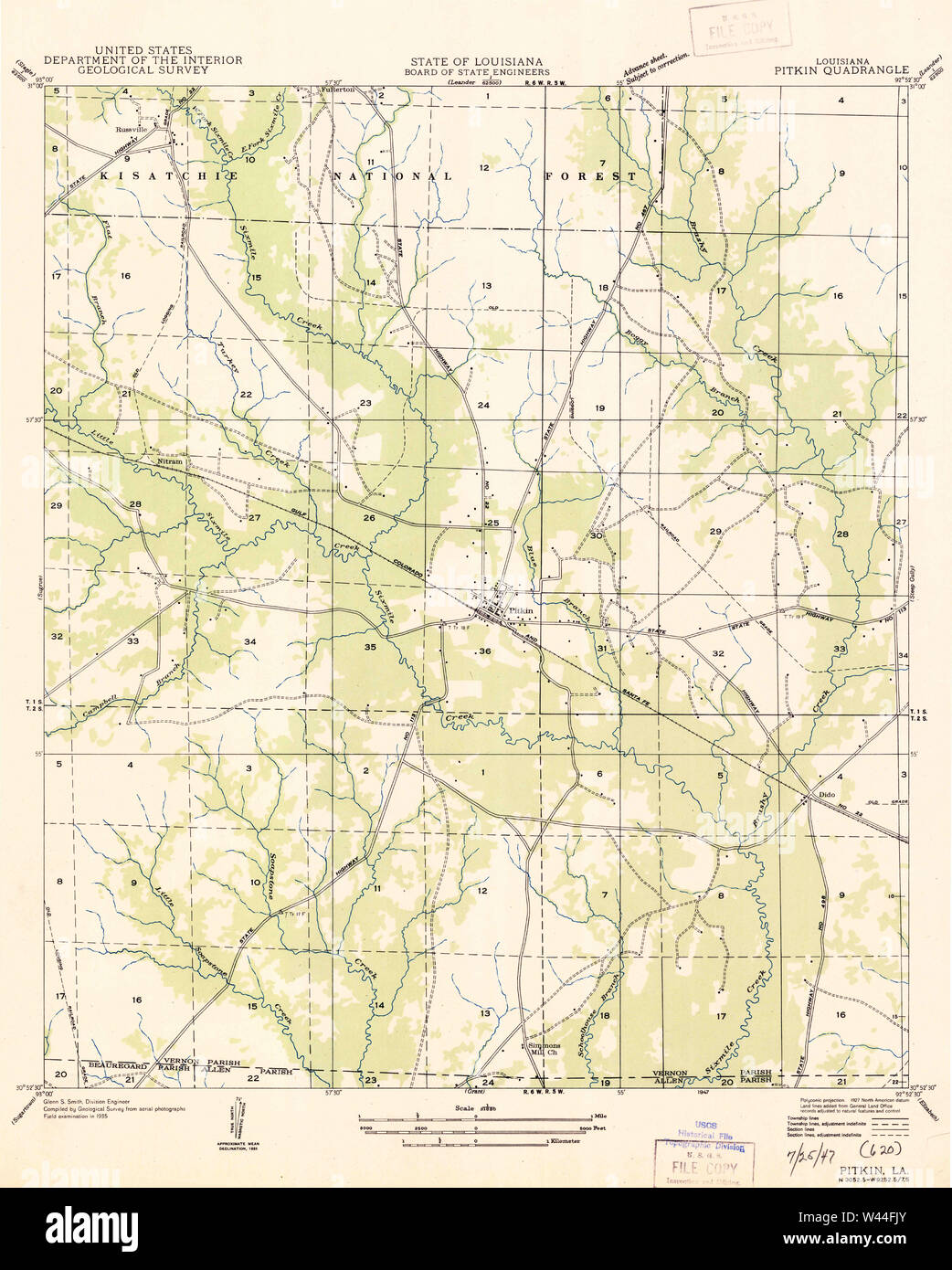 Map of pitkin louisiana hi-res stock photography and images - Alamy