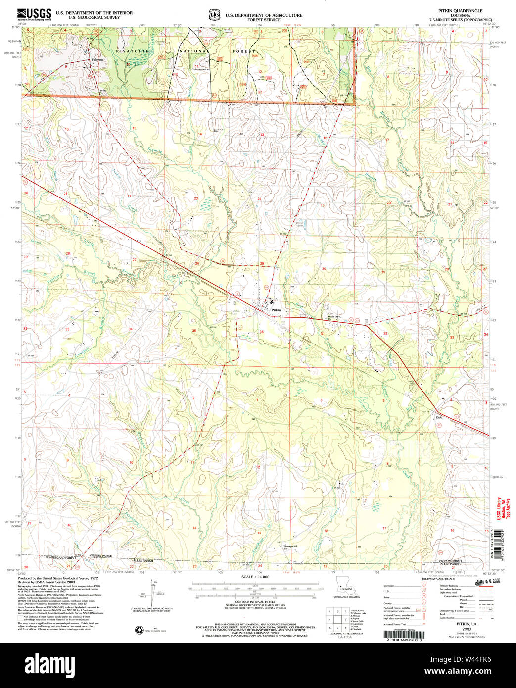 Map of pitkin louisiana hi-res stock photography and images - Alamy