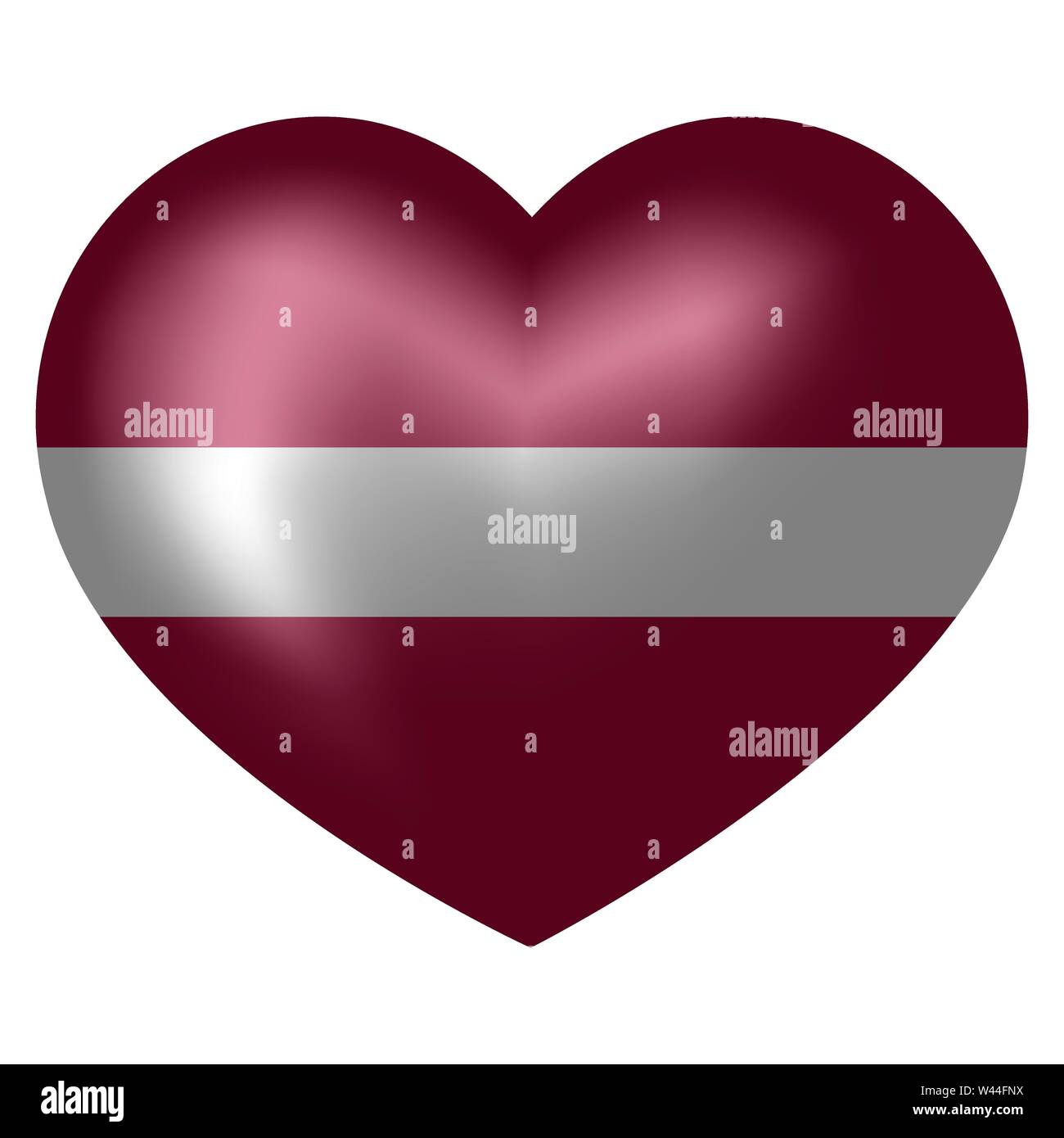 flag of Latvia in heart shape. vector illustration Stock Vector Image ...