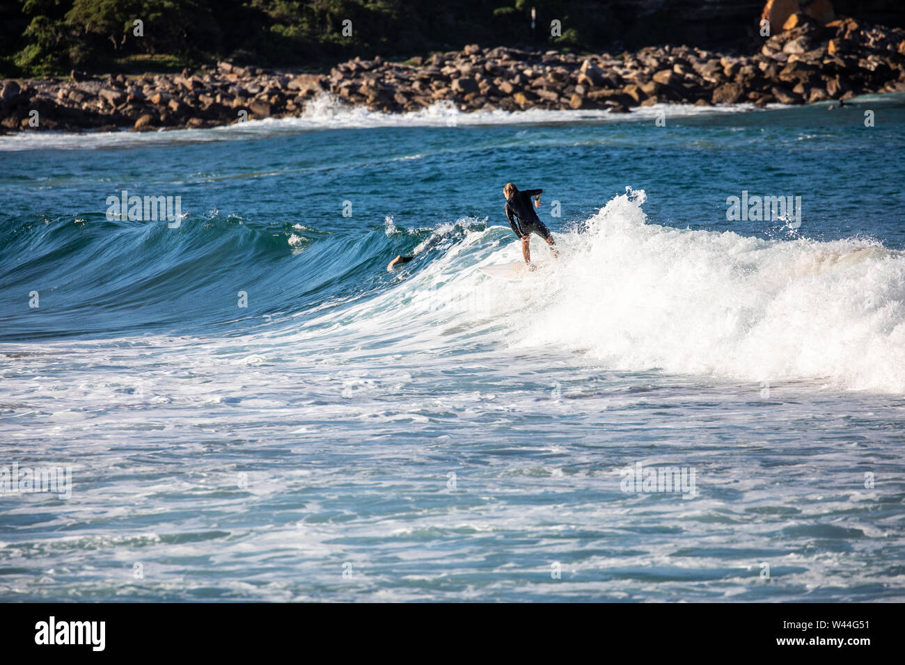 Australian surfers surfing at Avalon beaching Sydney,NSW,Australia ...