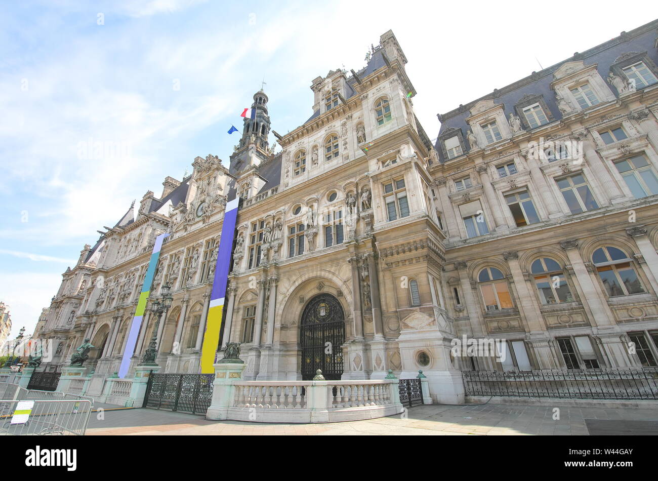 City hall historical building Paris France Stock Photo - Alamy