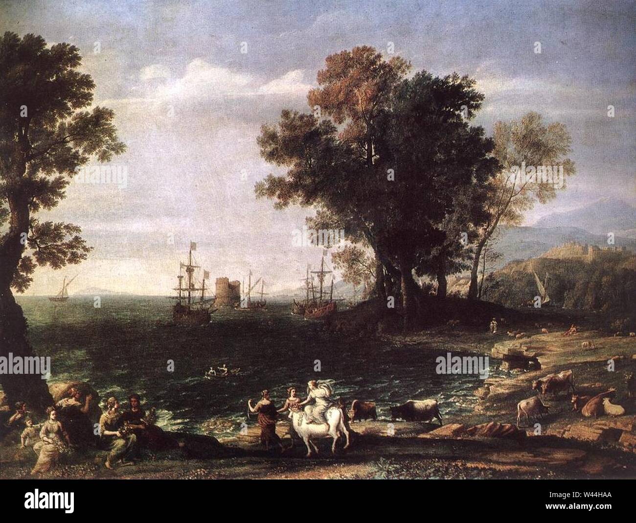 Claude Lorrain - The Rape of Europa Stock Photo - Alamy