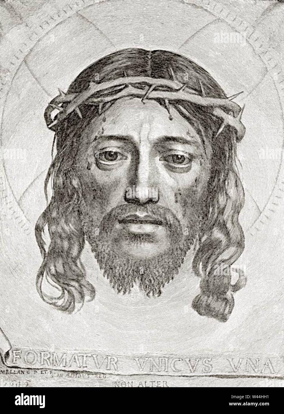 Claude Mellan - Face of Christ Stock Photo - Alamy