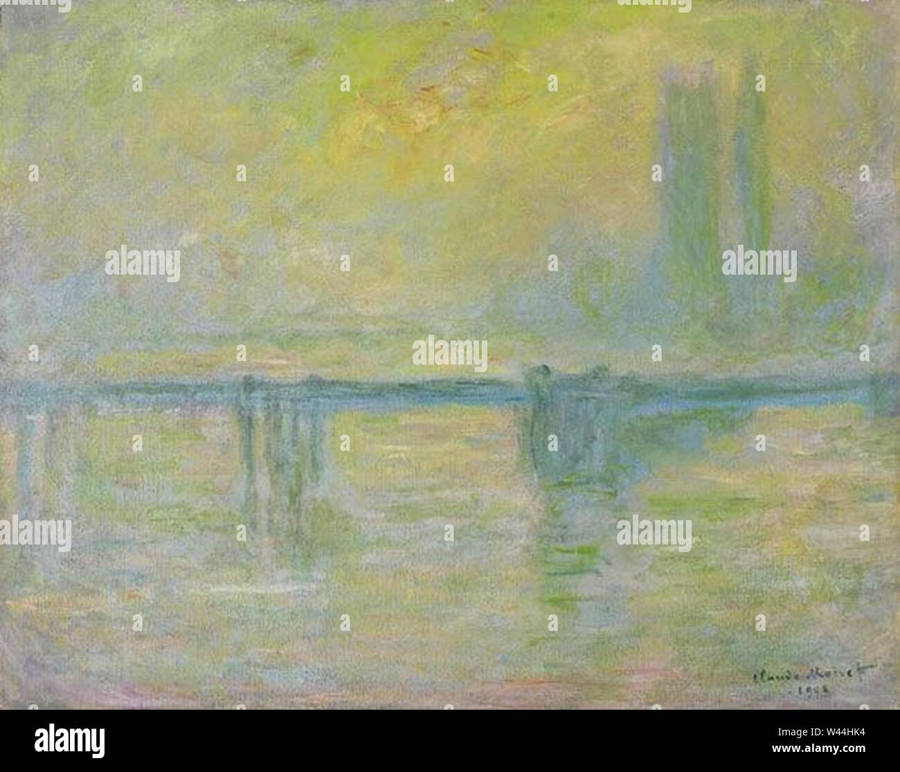 Claude Monet - Charing Cross Bridge Fog Stock Photo - Alamy