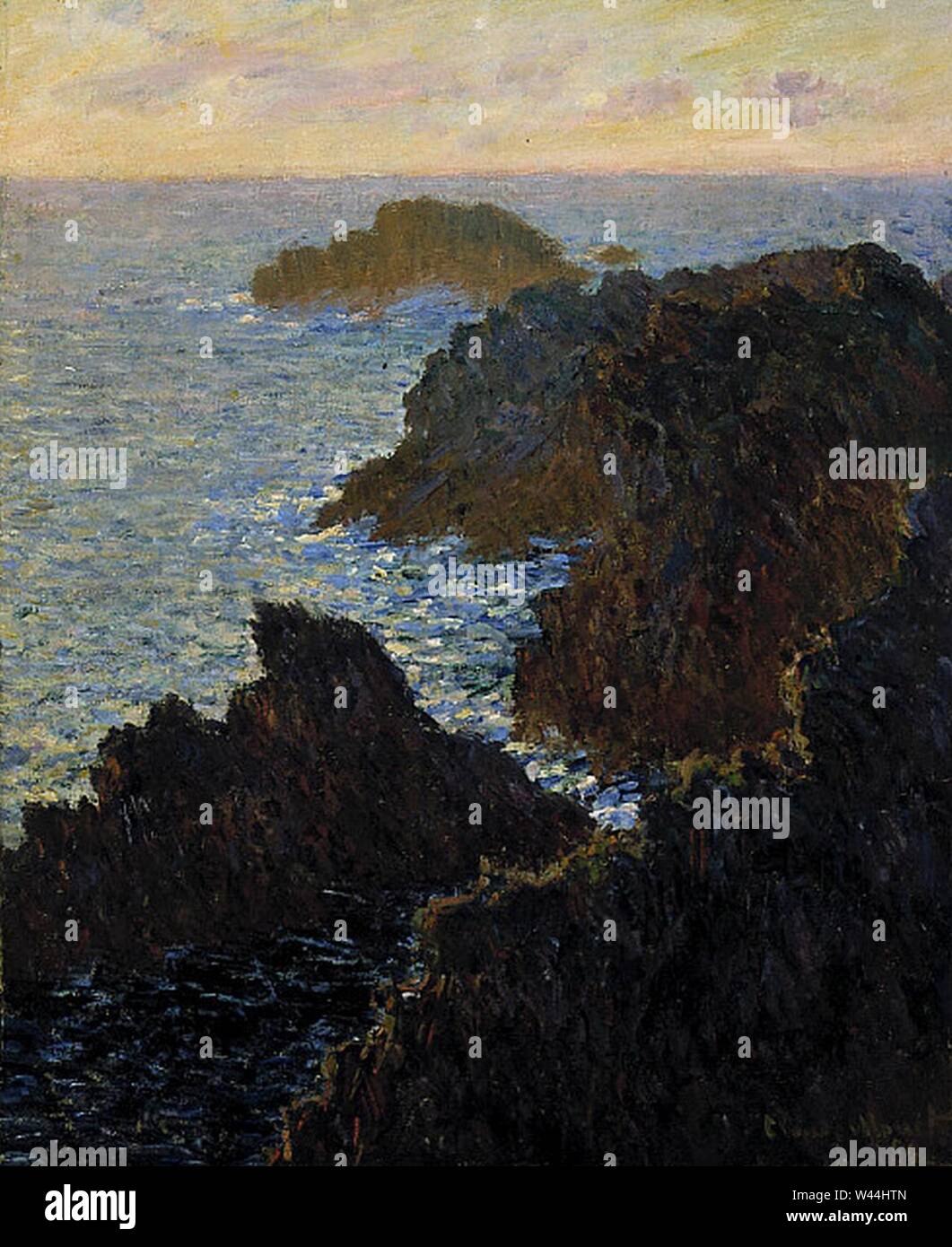 Claude Monet - Rocks at Belle-Isle Port-Domois Stock Photo - Alamy