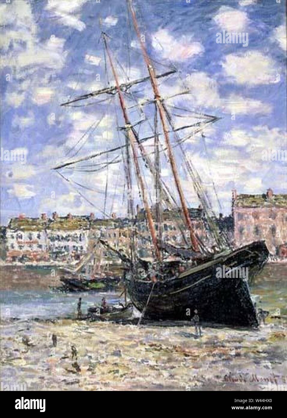Claude Monet - Ship Aground Stock Photo - Alamy