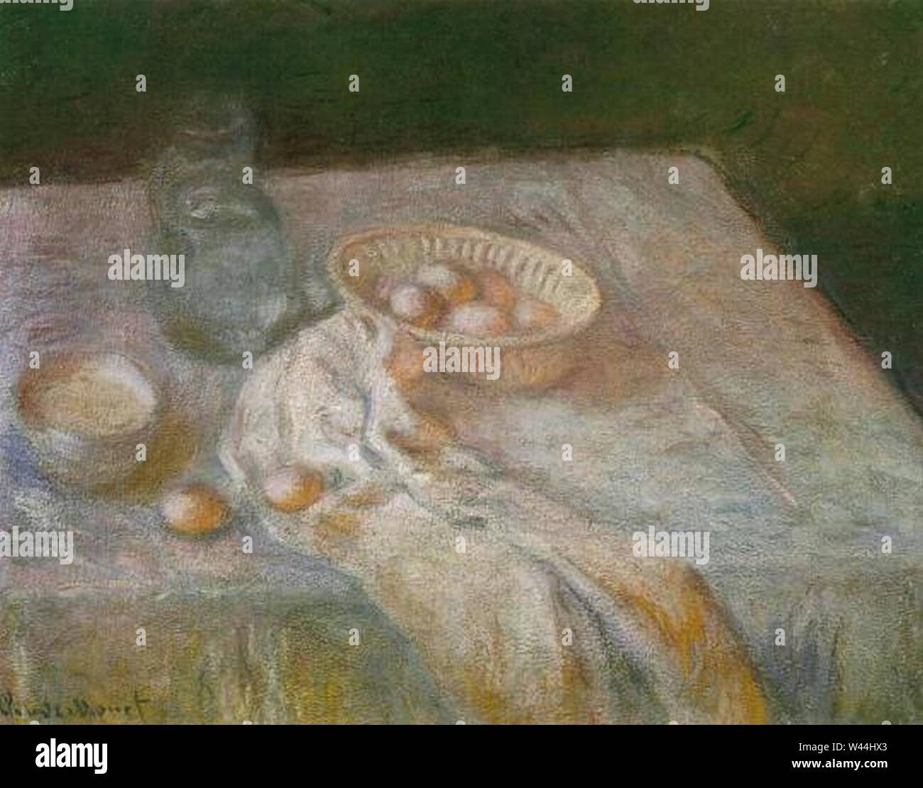 Still life with eggs monet hi-res stock photography and images - Alamy