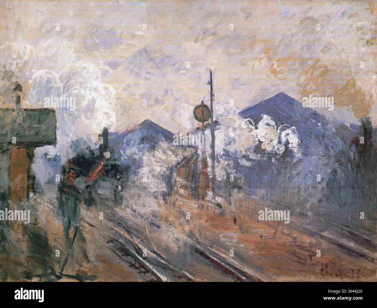 Claude Monet - Train Tracks at the Saint-Lazare Station Stock Photo - Alamy