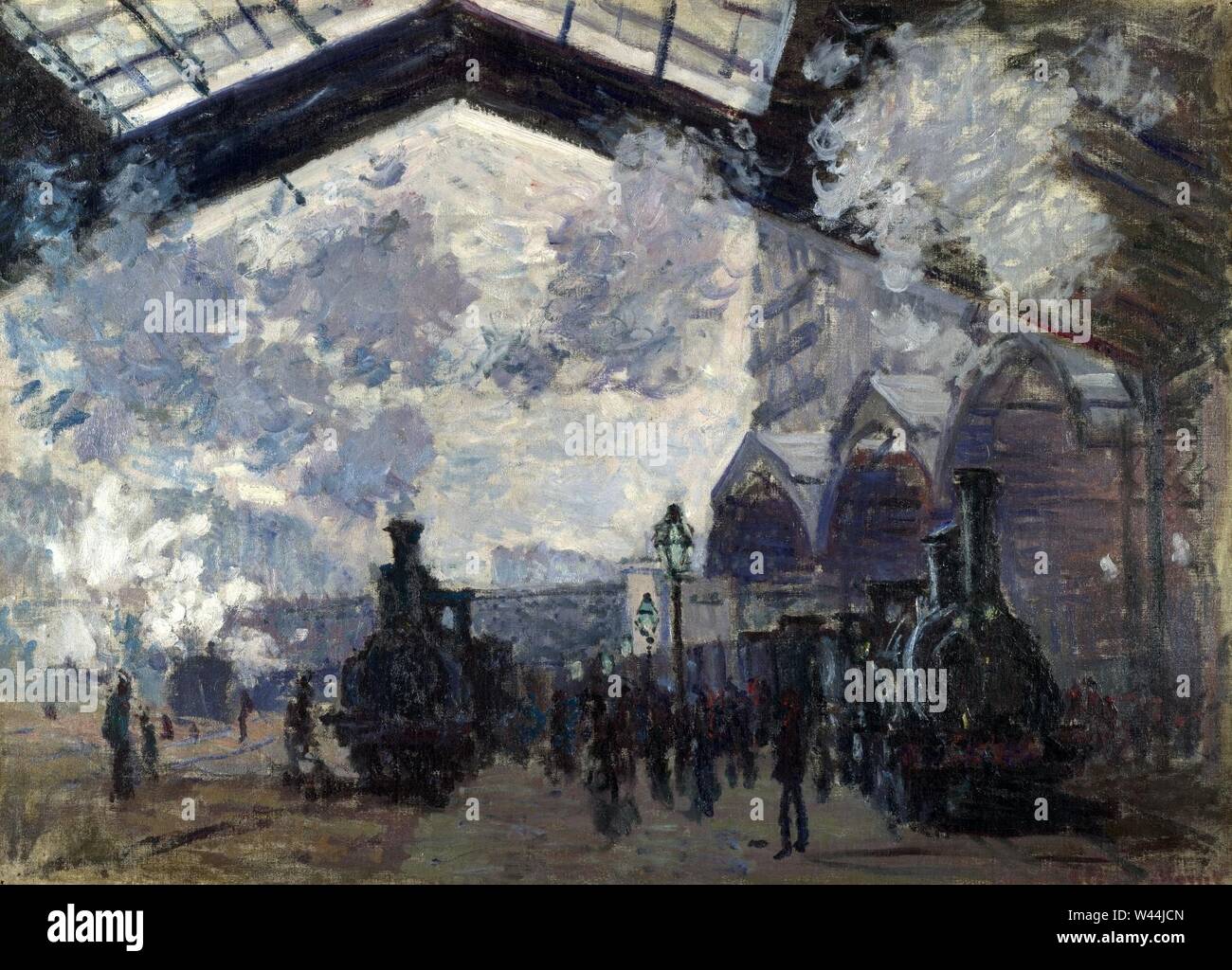 The gare st lazare 1877 by claude monet hi-res stock photography and ...