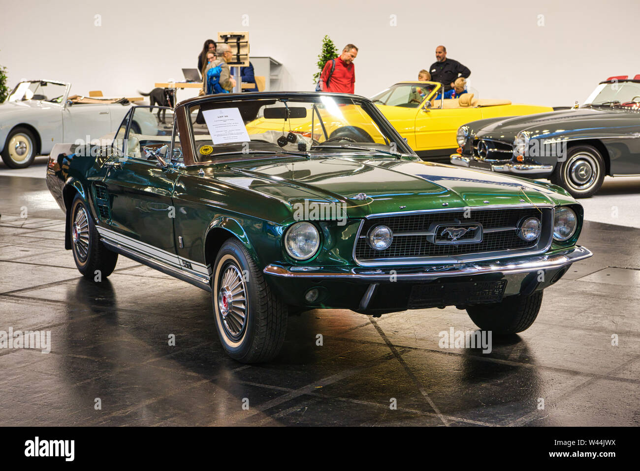 FRIEDRICHSHAFEN - MAY 2019: emerald dark green FORD MUSTANG T5 GT RALLY ...