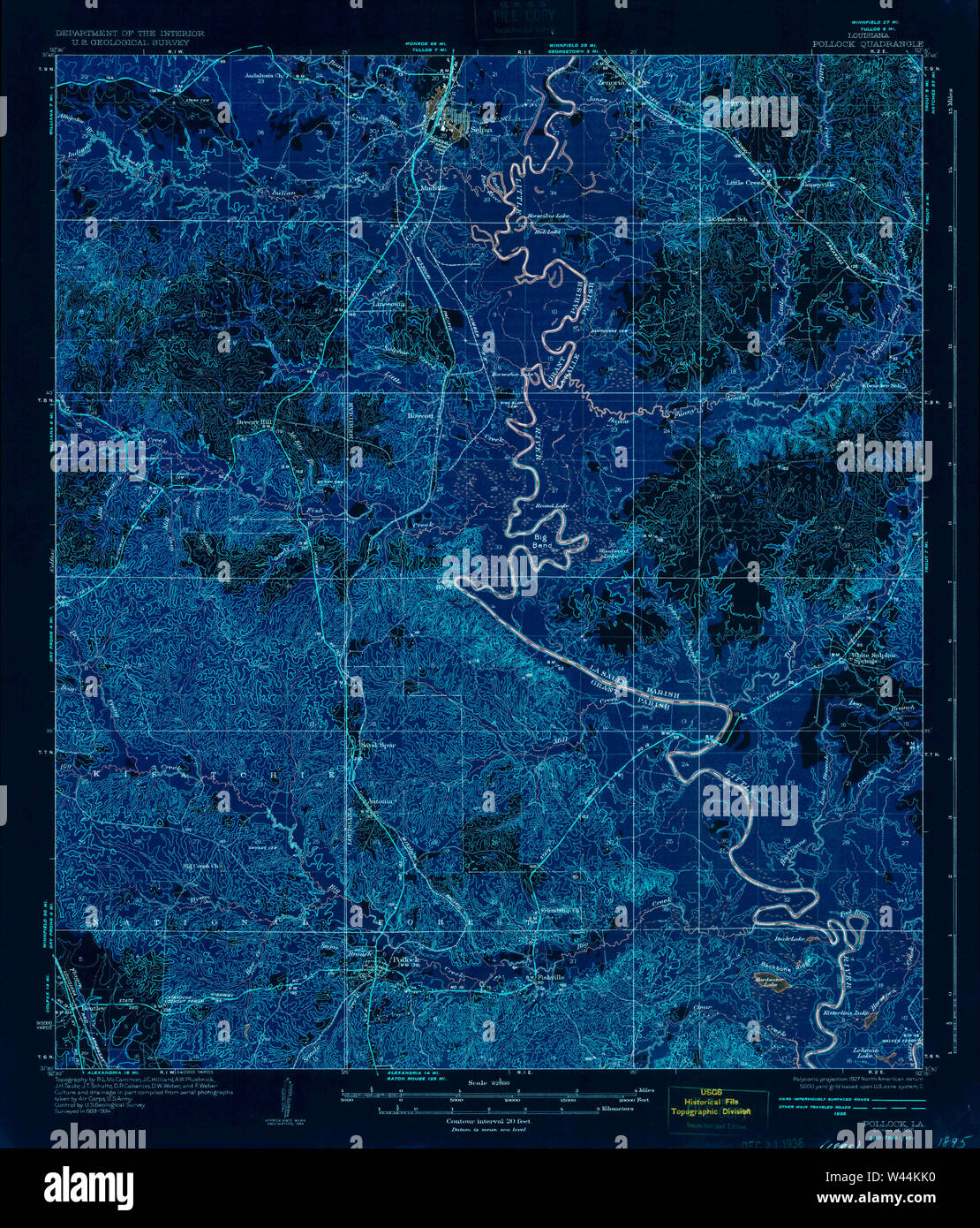 Map of pollock louisiana hi-res stock photography and images - Alamy