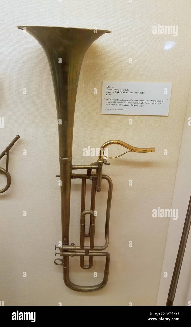 Clavicor, made by A. G. Guichard, Paris, France, c. 1840, brass Stock ...