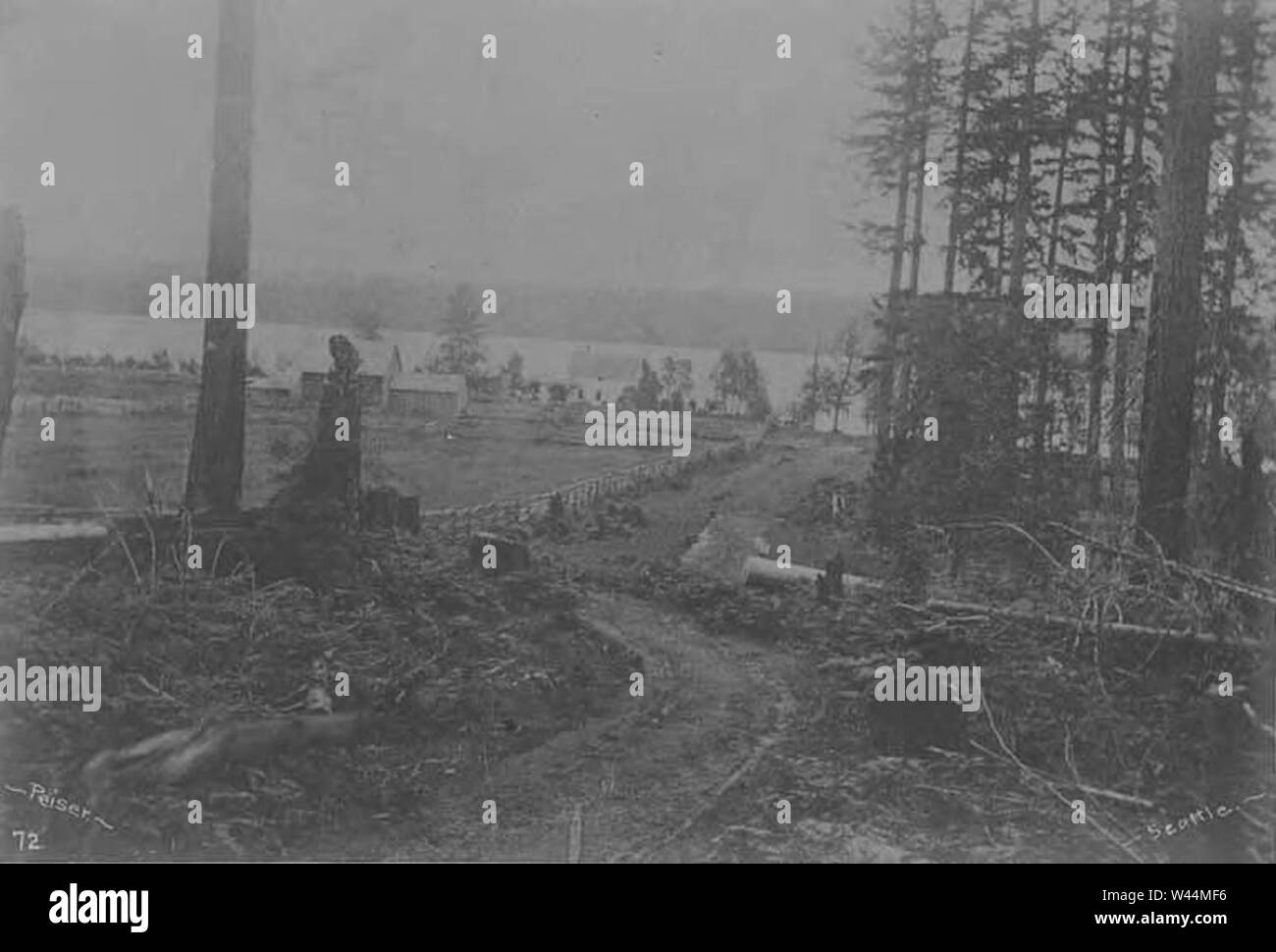 Cleared landscape and the McGilvra house Seattle probably 1874 (PEISER ...