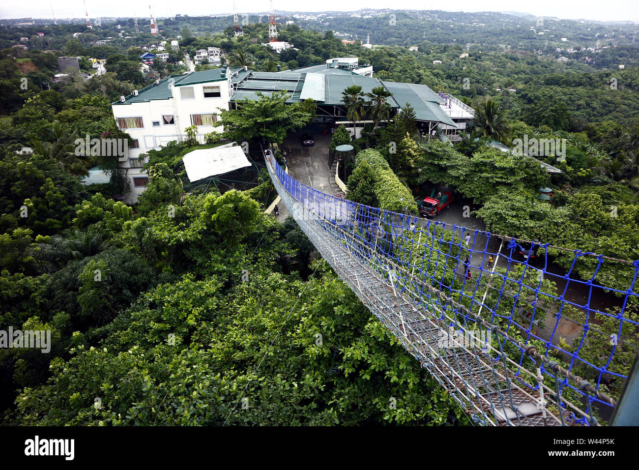 ANTIPOLO CITY, PHILIPPINES – JULY 17, 2019: Hanging bridge which leads ...