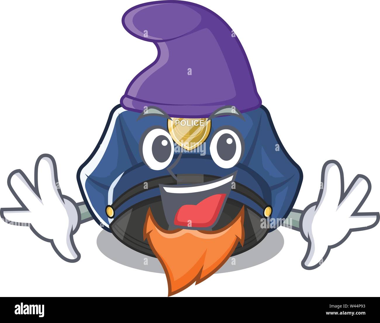 Elf police hat isolated in the mascot vector illustration Stock Vector ...