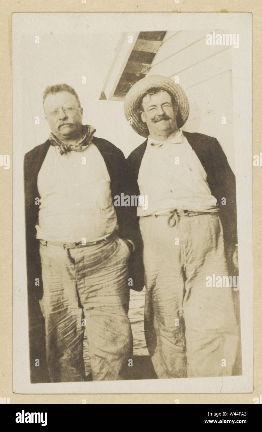 Colonel Theodore Roosevelt and Russell J. Coles on a devil fish ...