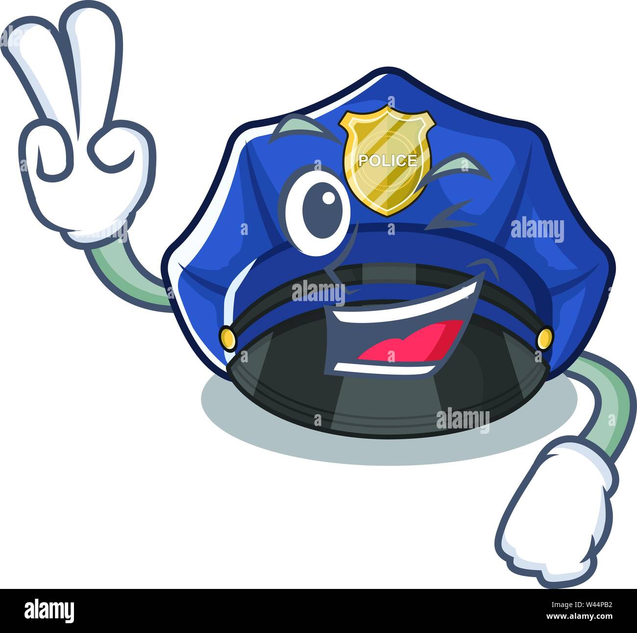 Two finger police hat Stock Vector Images - Alamy