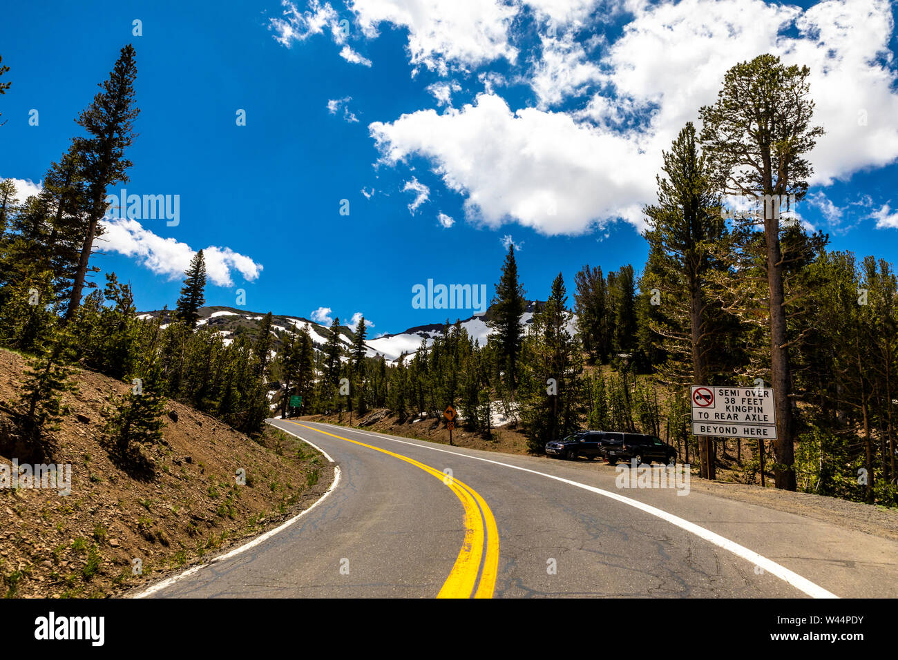 Along California Route 108 through the Sierra Nevada Mountains in ...