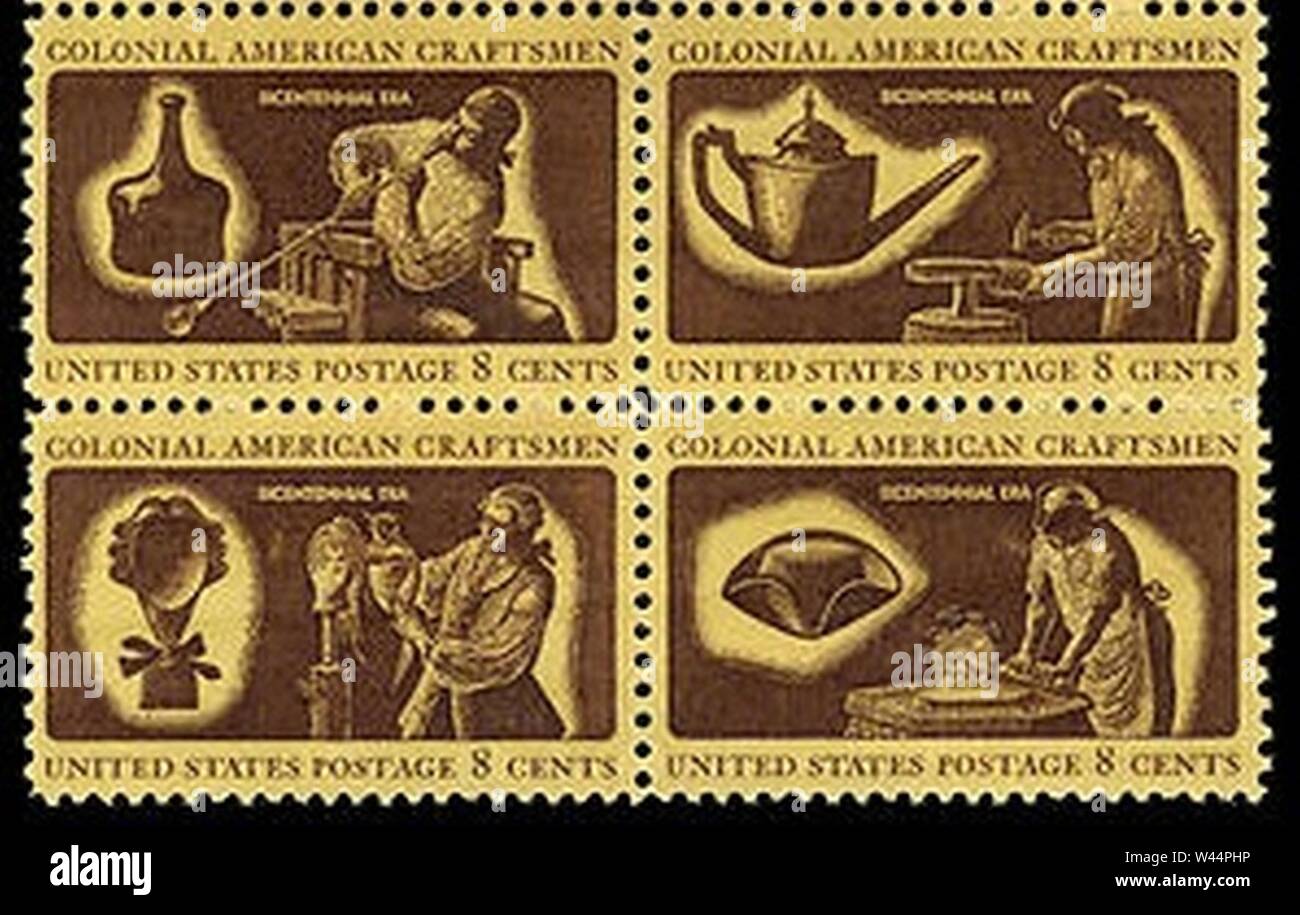 Colonial craftsman 1972 U.S. stamp.1 Stock Photo - Alamy