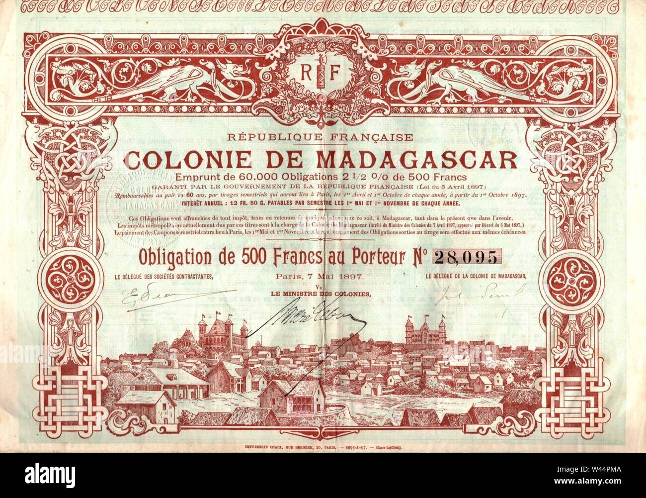 Colonie de Madagascar 1897 Stock Photo - Alamy