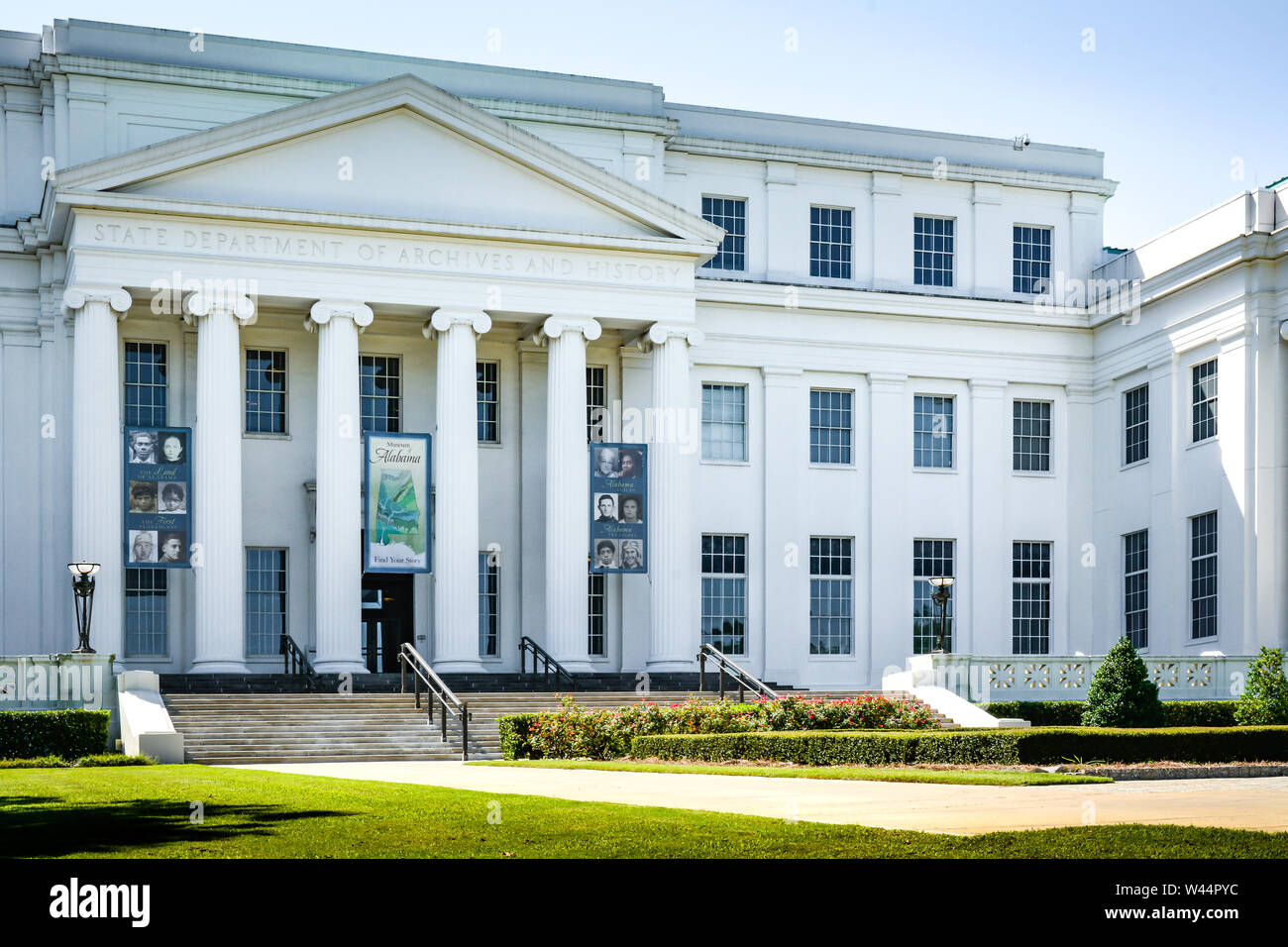 The entrance to Museum of Alabama, housed in the Department of Archives ...