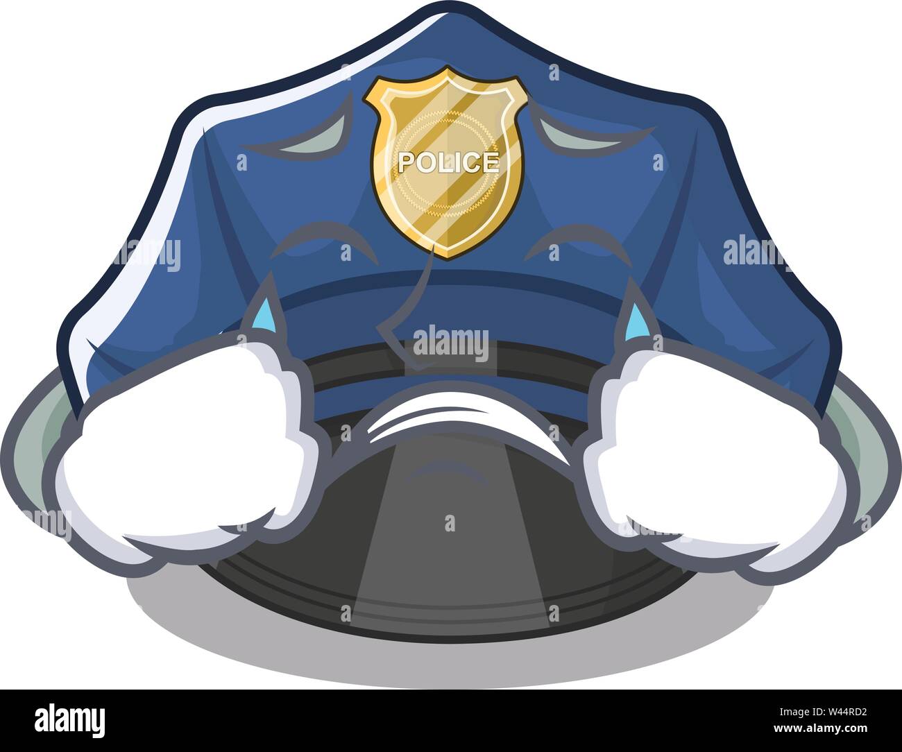 Police Crying Cartoon