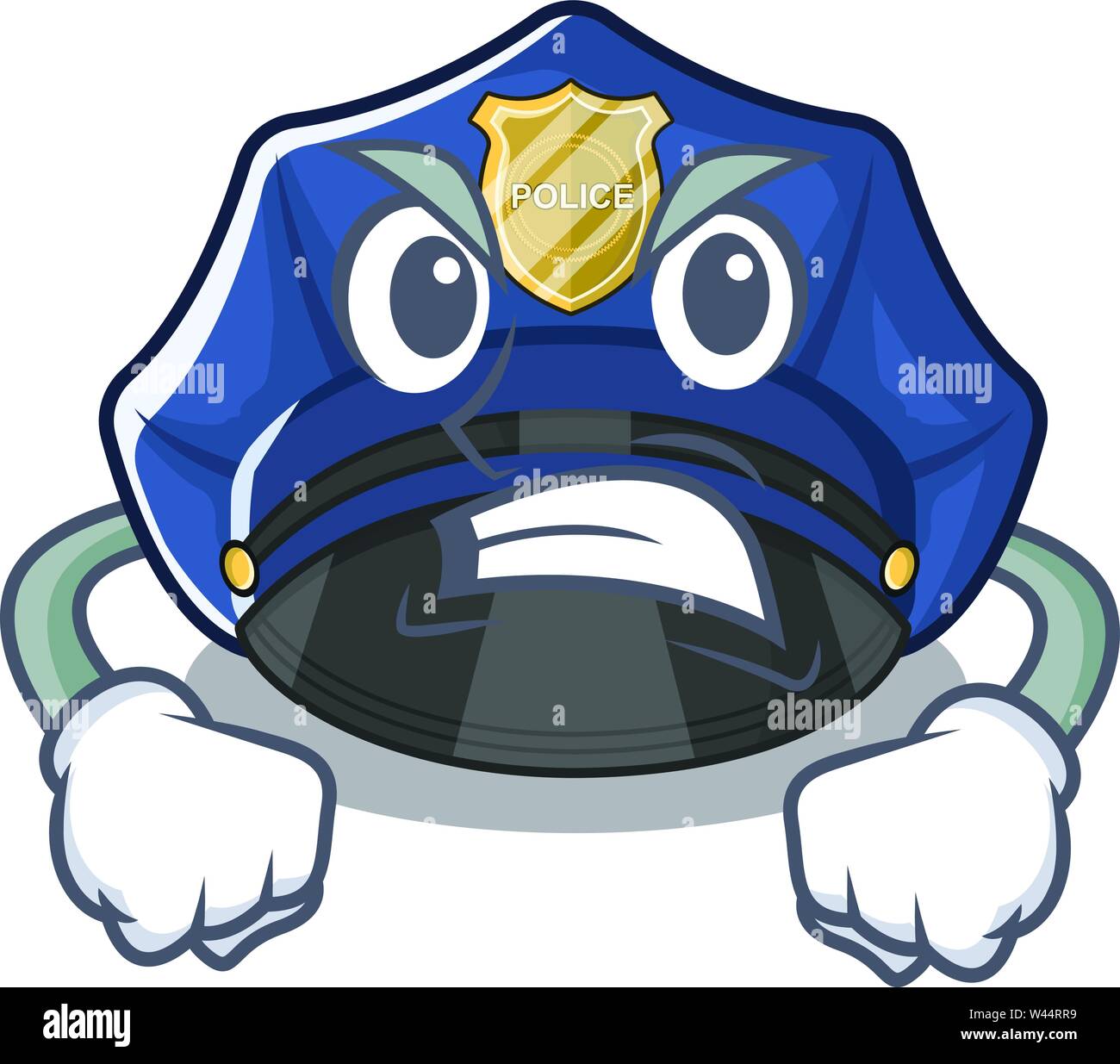 Angry police hat in the cartoon cupboard vector illustration Stock ...