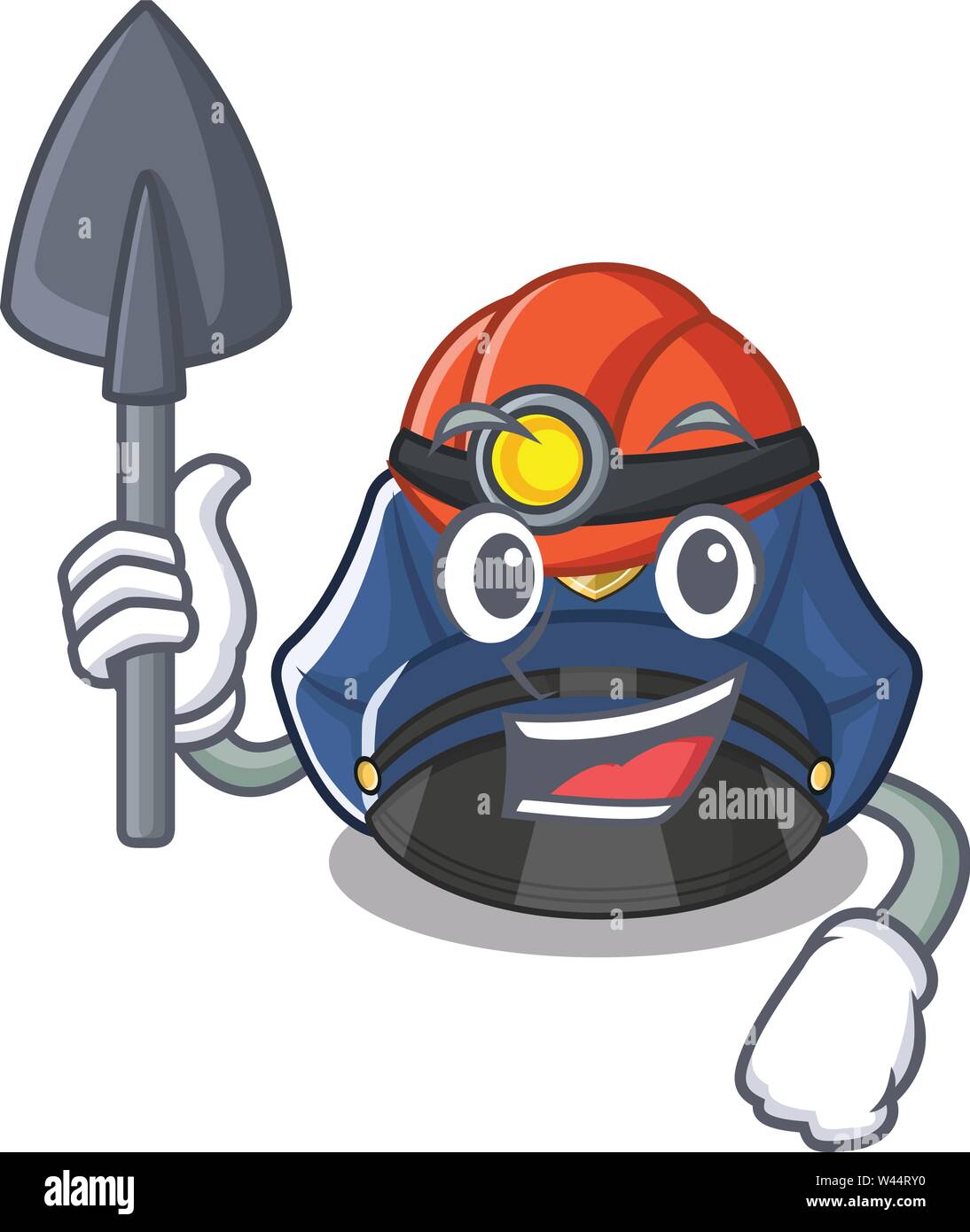 Miner police hat in the cartoon cupboard vector illustration Stock ...