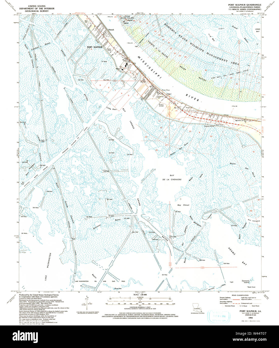 Port sulphur map hi-res stock photography and images - Alamy