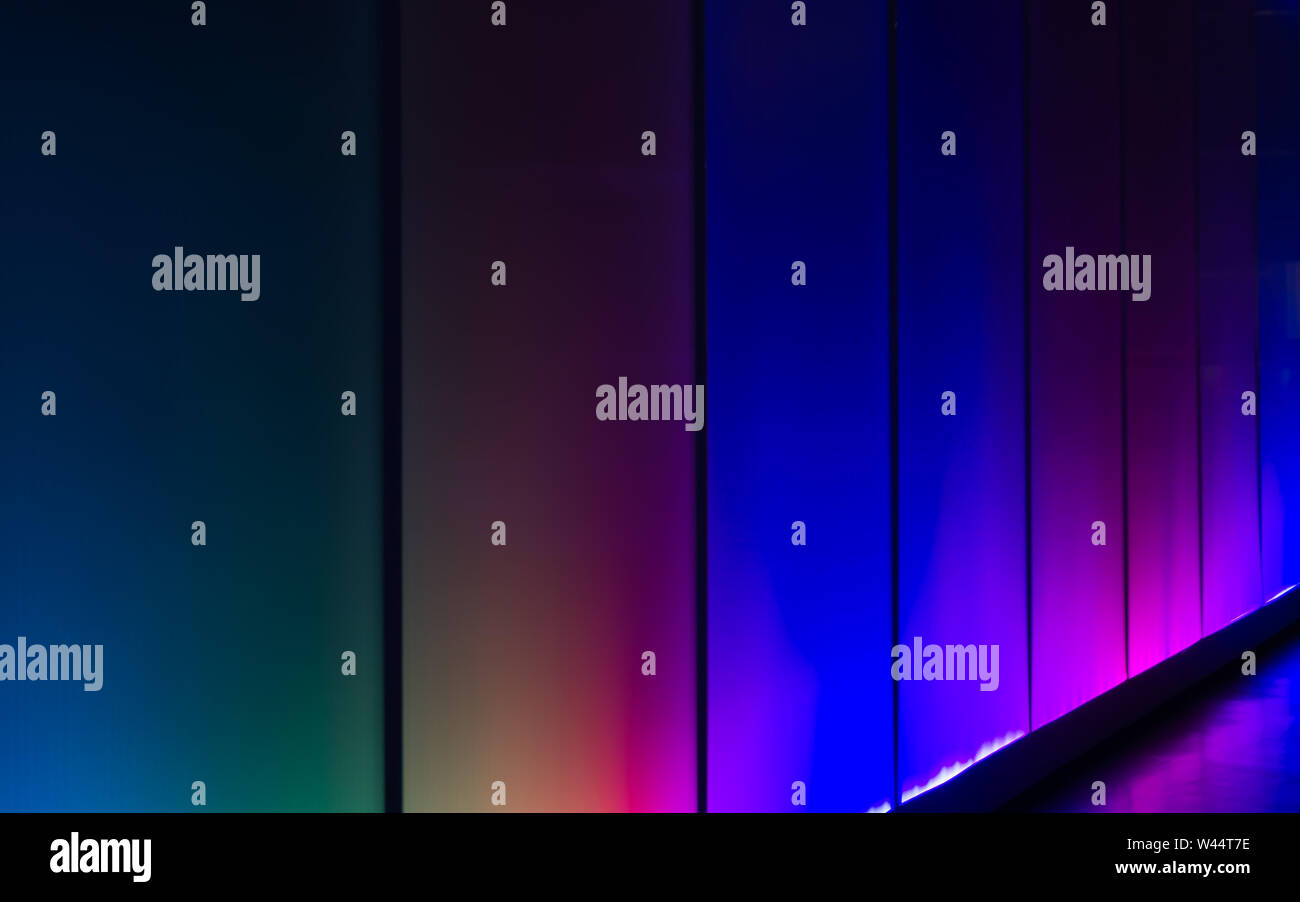 Colorful reflection of the lighting wall background Stock Photo - Alamy