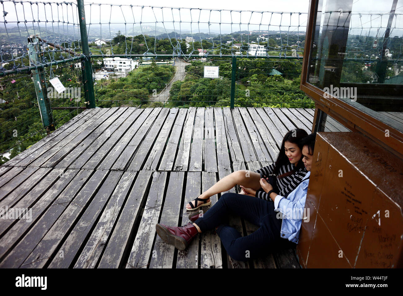 ANTIPOLO CITY, PHILIPPINES – JULY 17, 2019: Visitors and tourists enjoy ...