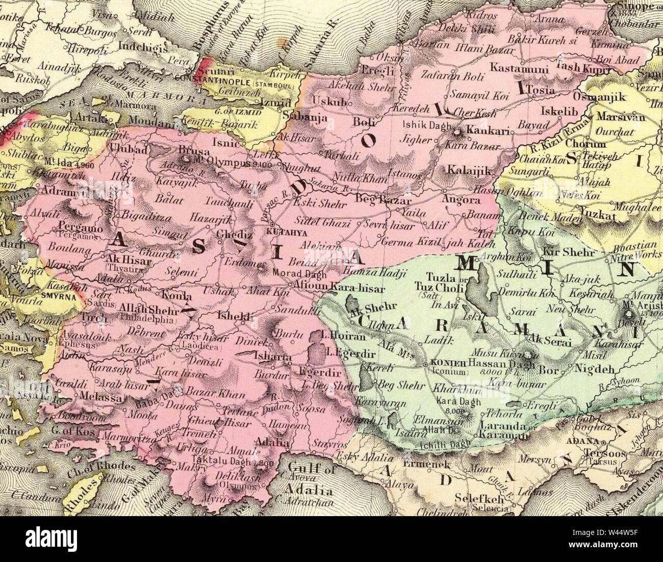 Colton, G.W. Turkey In Asia And The Caucasian Provinces Of Russia. 1856 ...