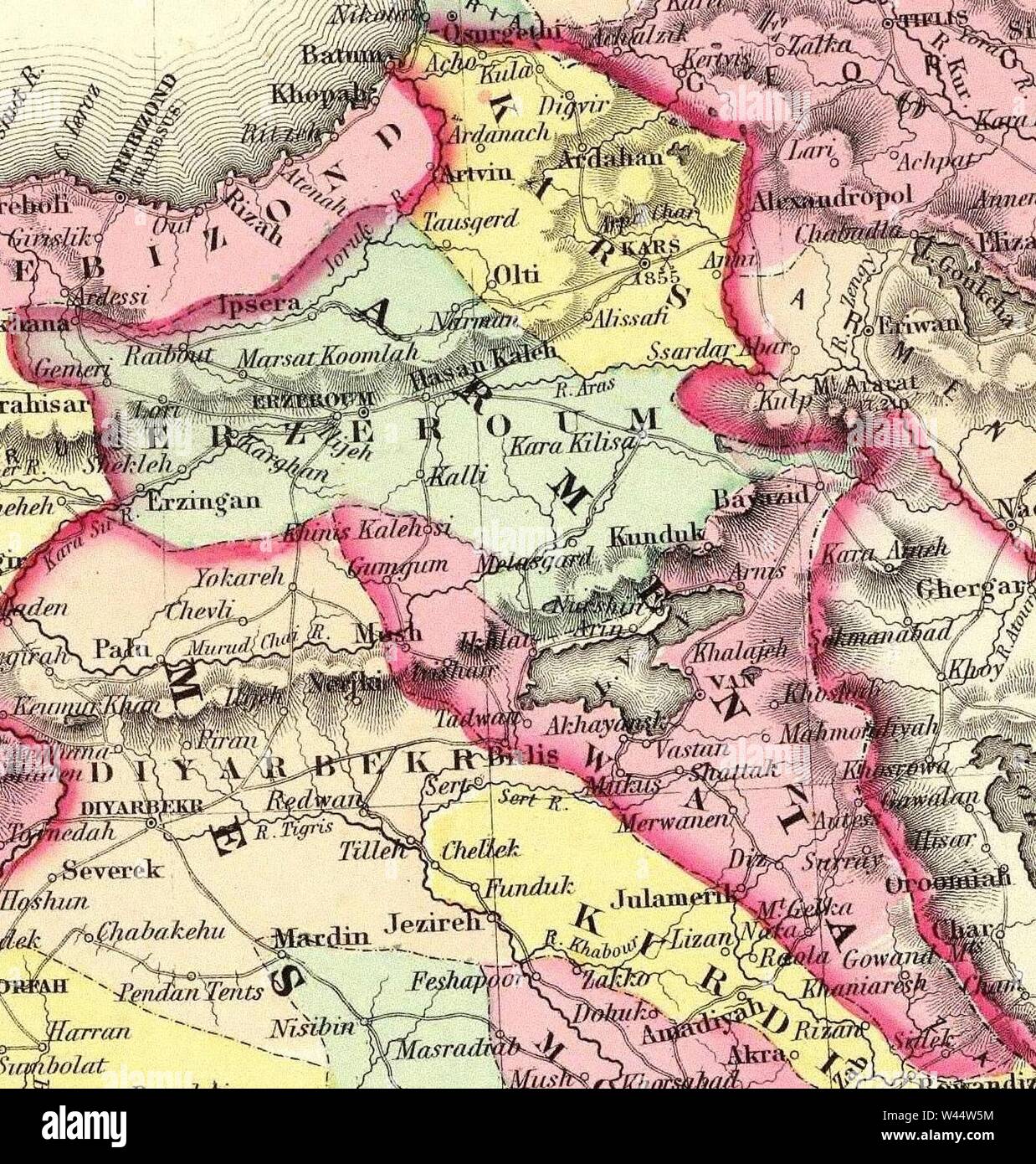 Colton, G.W. Turkey In Asia And The Caucasian Provinces Of Russia. 1856 ...