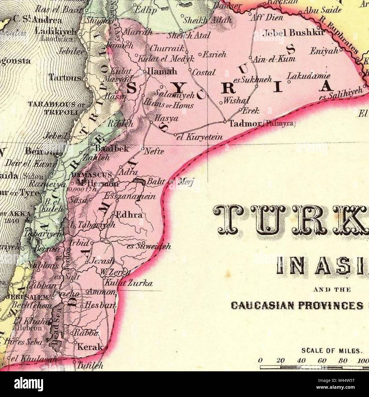 Colton, G.W. Turkey In Asia And The Caucasian Provinces Of Russia. 1856 ...