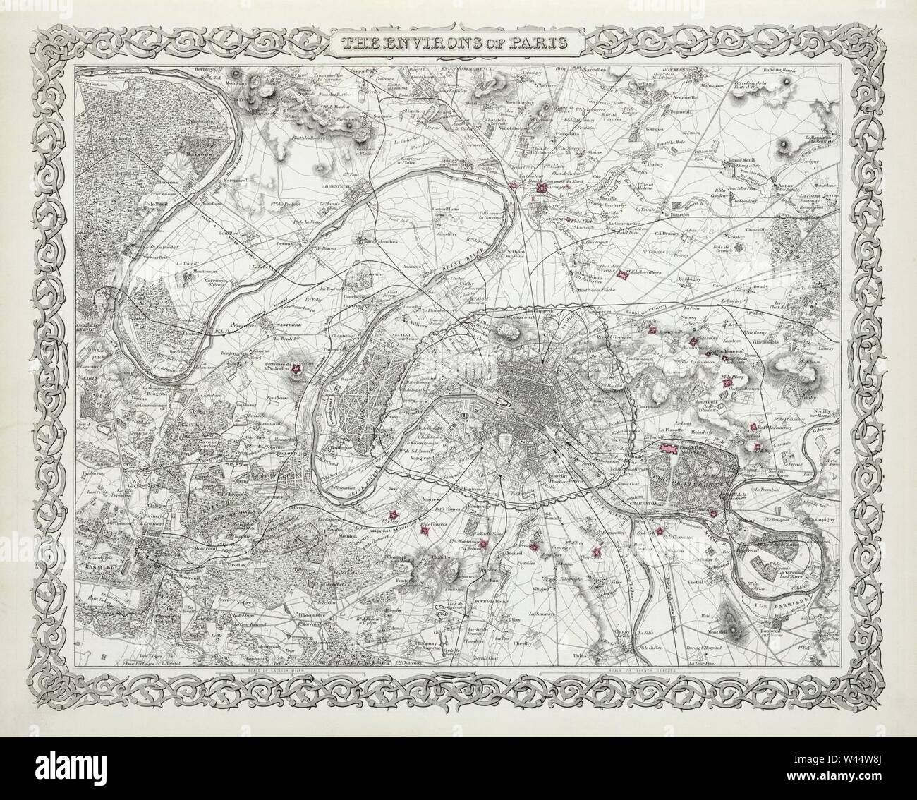 Colton, The Environs of Paris, 1886 - David Rumsey Stock Photo - Alamy