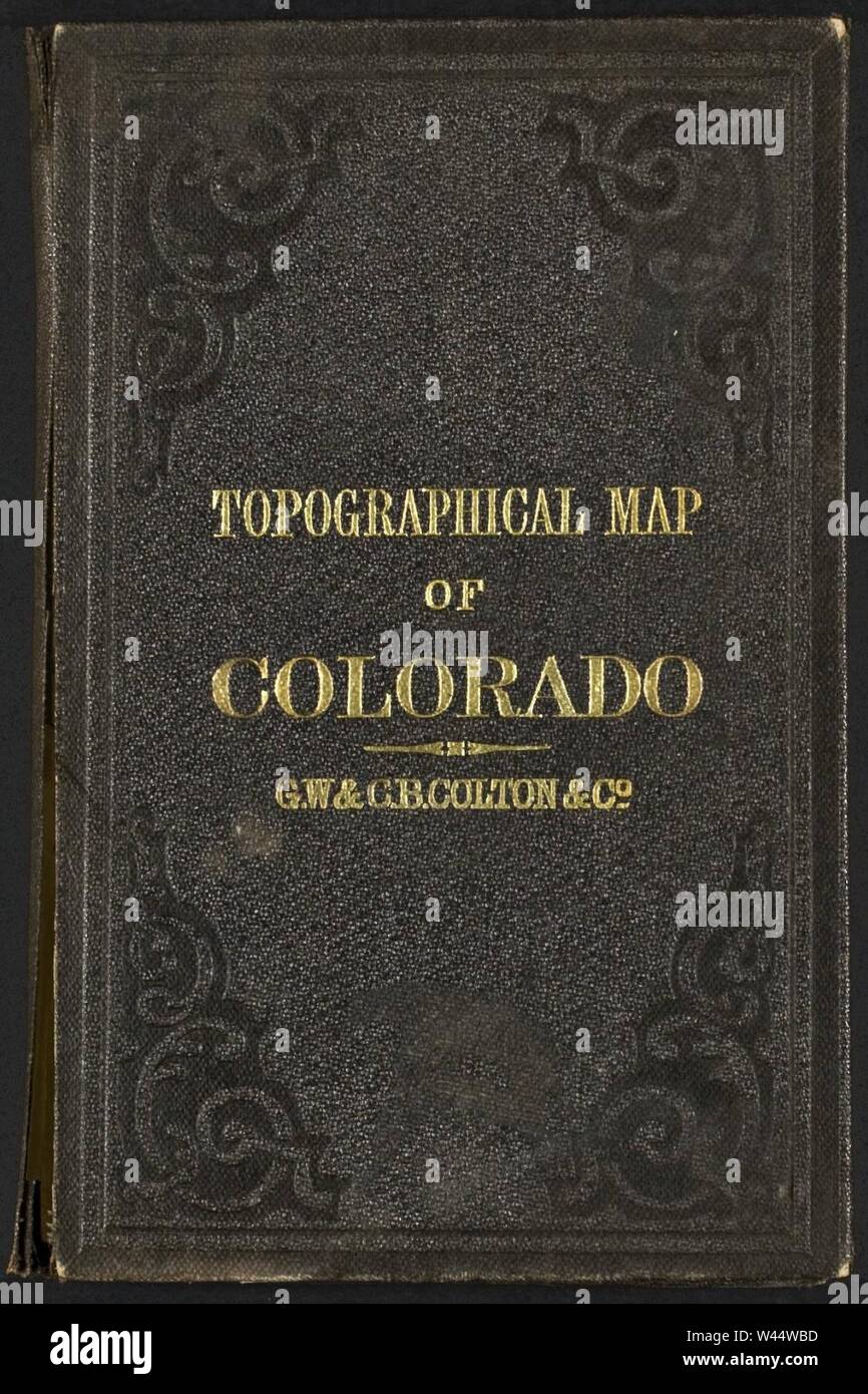 Colton's sectional & topographical map of Colorado Stock Photo - Alamy