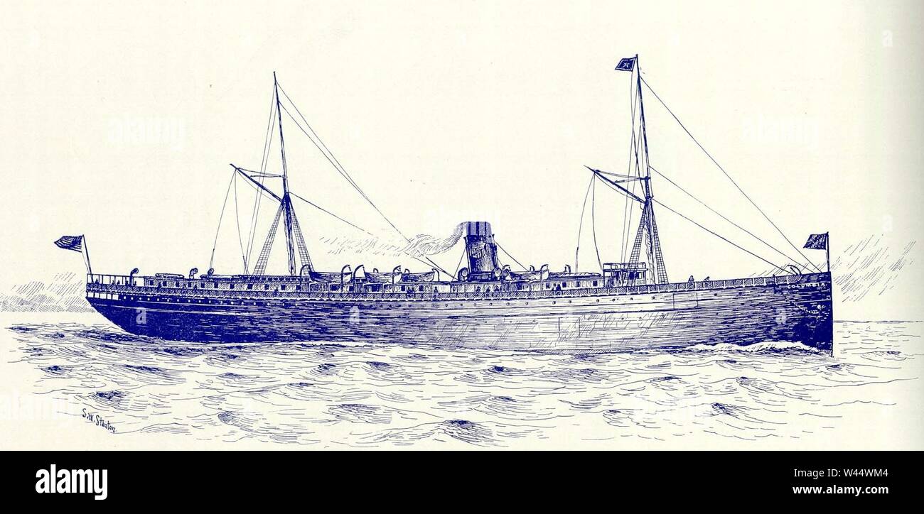 Columbia (steamship 1880 Stock Photo - Alamy