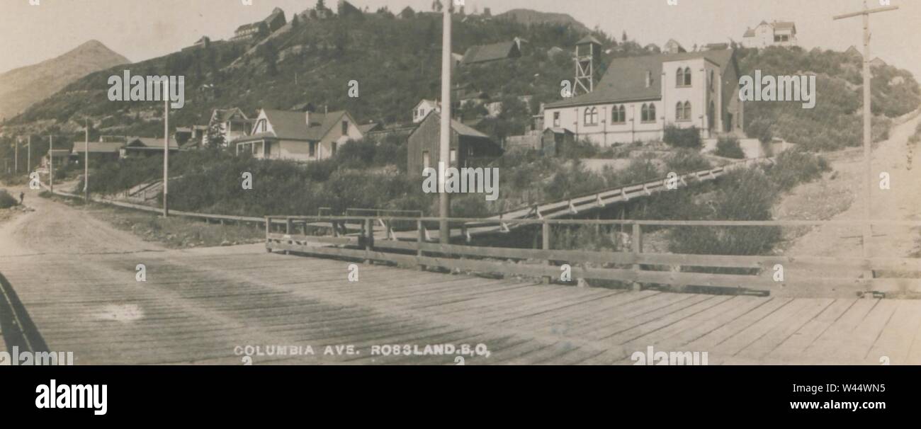 Columbia Ave. Bridge, Rossland, B. C Stock Photo - Alamy