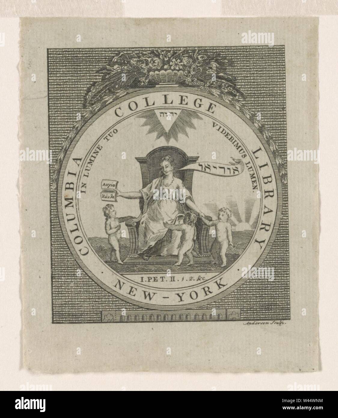 Columbia College library New-York Stock Photo - Alamy