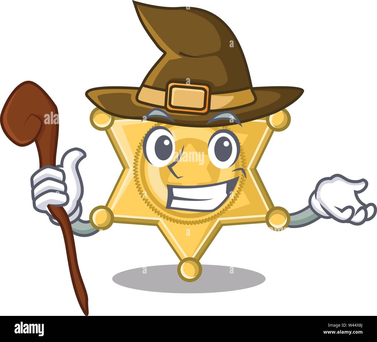 Witch star police badge the character shape vector illustration Stock ...